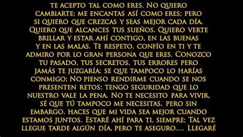 Te Acepto Tal Como Eres