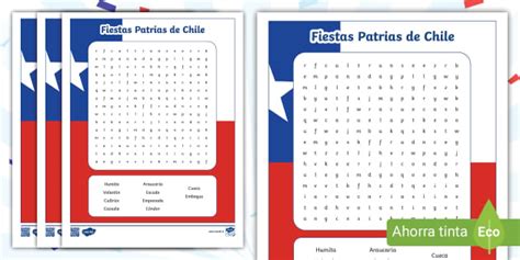 Sopa De Letras Fiestas Patrias 8 Modelos Diferentes