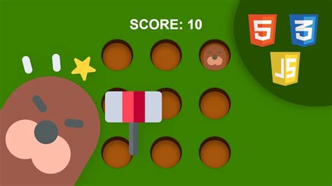 Whack A Mole Game Html Css And Javascript Youtube
