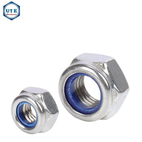 Stainless Steel 316 Fastener Lock Nut With Nylon Washer DIN985 China