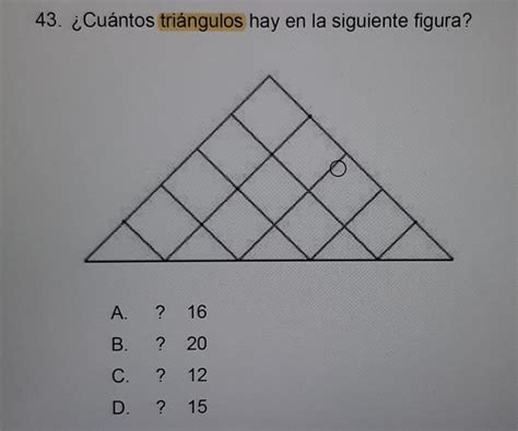 Cuantos triángulos hay en la siguiente figura Brainly lat