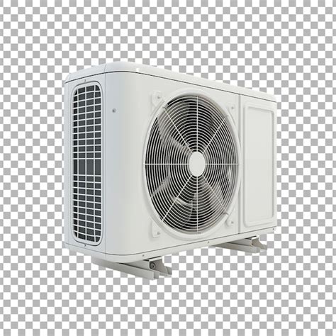 Uma Unidade De Ar Condicionado Ao Ar Livre Branca Em Um Fundo