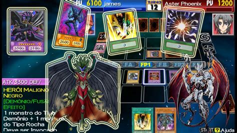 Yu gi oh gx tag force 3 08 Deck de Heróis Malignos enfrentando Aster
