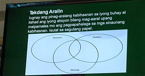 Takdang Aralin Lugnay Ang Pinag Aralang Kabihasnan Sa Iyong Buhay At