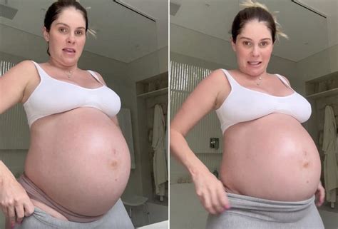 Na reta final da gravidez Bárbara Evans sonha os filhos pela 1ª vez