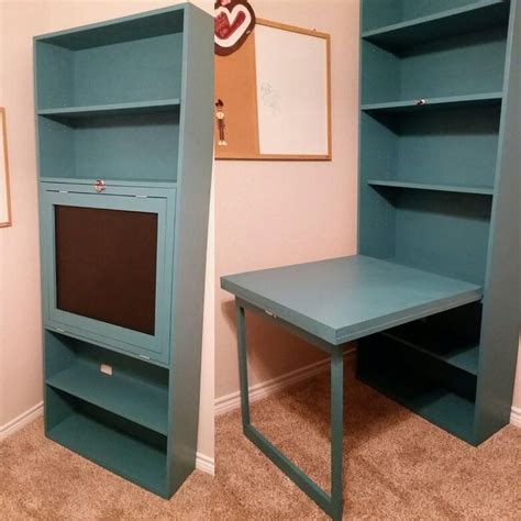 Murphy Desk And Bookcase With Chalk Board Picture Frame