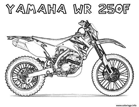 Coloriage Motocross 21 Dessin Moto à imprimer