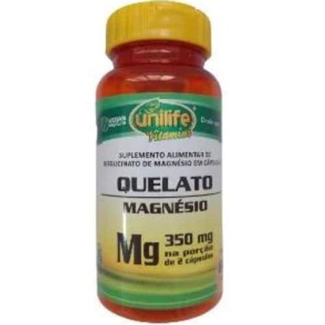 Magnésio Quelato 60 Caps Unilife Naturalmed Farmácia de Manipulação