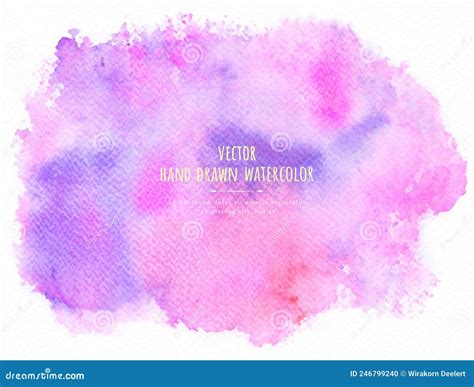 Vector Watercolor Paint Brush Strokes From A Hand Drawn Isolated On