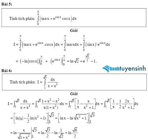 Rất Hay Phương pháp tính tích phân và bài tập giải tích phân cơ bản