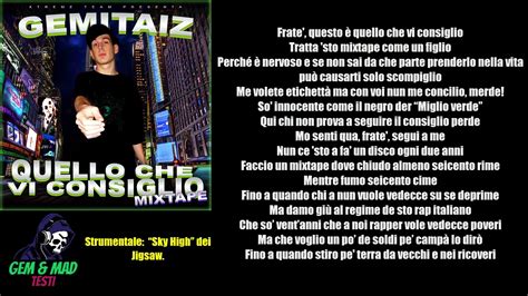 Testo Gemitaiz Quello Che Vi Consiglio Vol 1 Intro YouTube