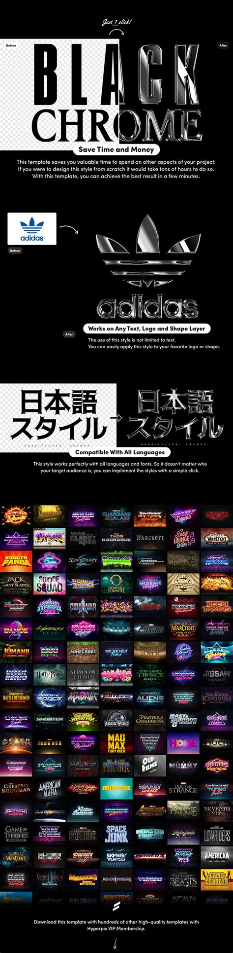 PSD Metallic Chrome Text Effect Behance