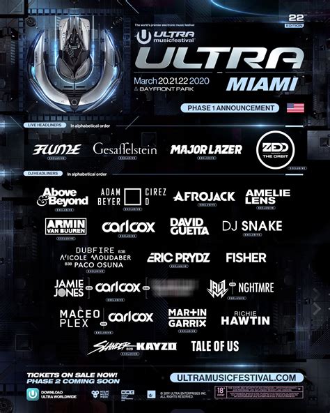 Ultra Miami 2024 Lineup By Day 2 Kira Jacklyn