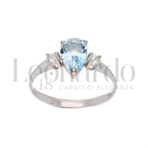 Anelli Anello Con Pietra Di Colore Da Donna In Oro Carati Forma