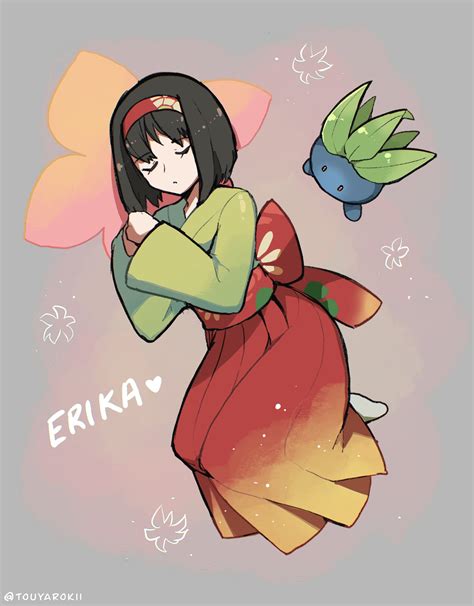 Erika And Oddish Pokemon And More Drawn By Touyarokii Danbooru