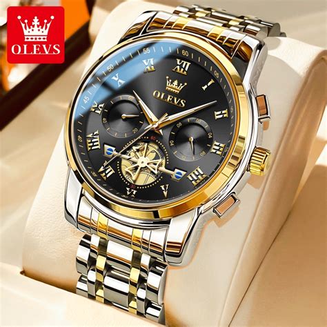 Jual OLEVS Jam Tangan Pria Anti Air Original Terbaru Mewah 2024