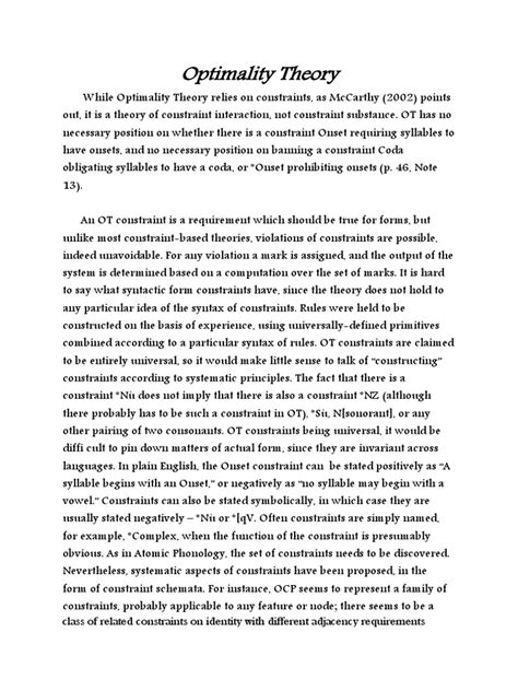 optimality theory pdf syllable philology