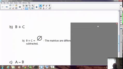 lesson 12 adding and subtracting matrices youtube