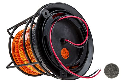 4 3 4 Amber LED Strobe Light Caged Beacon Super Bright LEDs