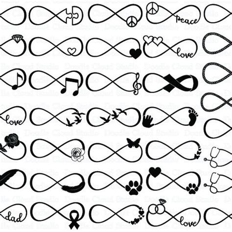 Infinity Svg Infinity Bundle Svg Files For Silhouette Etsy