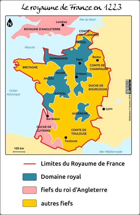 Le Royaume De France En 1223 L Atelier Carto D HG Sempai