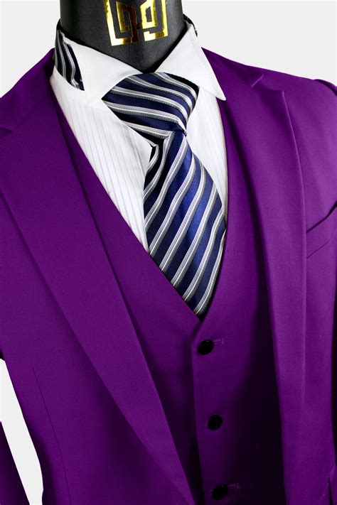 Piece Purple Suit Gentleman S Guru