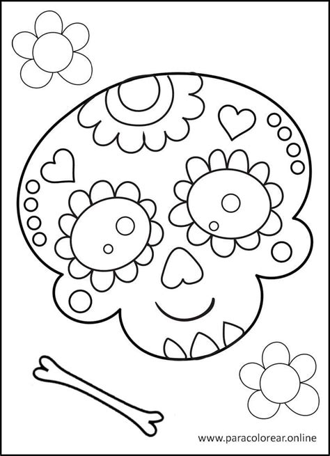 Los Mejores Dibujos de Día de Muertos para Colorear Imprimir y Pintar
