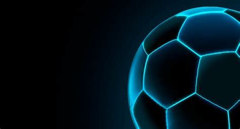 Premium Photo Soccer Ball Or Football With Futuristic Blue Glowing