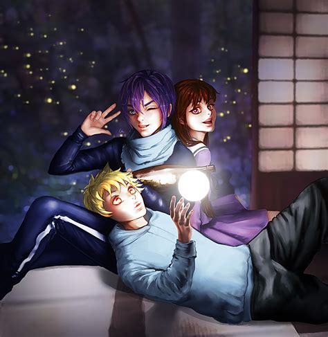 Yato Iki Hiyori And Yukine Noragami Drawn By Yibi Danbooru