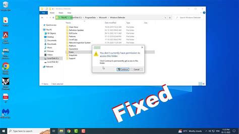 Fix You Don T Currently Have Permission To Access This Folder YouTube