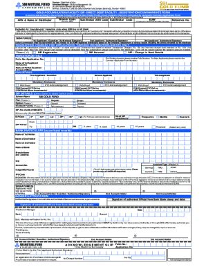 Fillable Online Application Form Sip Ecs Accumulation GOLD FUND Pmd