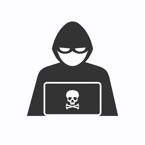 Hacker No Cone De Capa Preta Criminoso Cibern Tico No Laptop Processo
