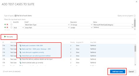 how to add testcases to a testsuite in azure testplans