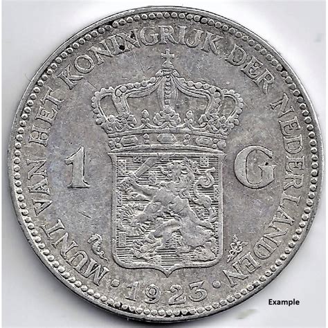 Nederland 1923 1 Gulden Wilhelmina ZF