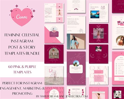 Stationery Social Media Templates With Instagram Posts Stories 60