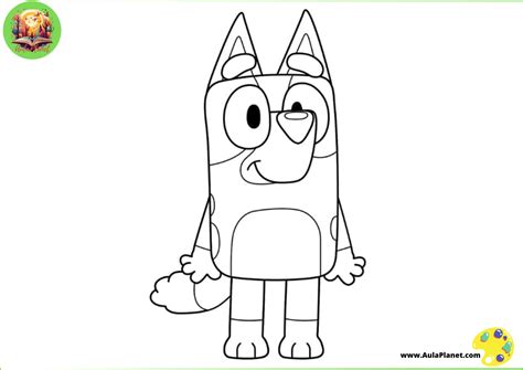Bluey para Colorear Diversión con la Familia Perruna Favorita