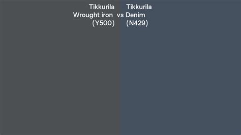 Tikkurila Y500 Wrought Iron Vs N429 Denim Side By Side Comparison