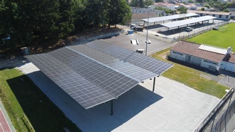 Ombrière Photovoltaïque Nouvelle solution Aube rière SEM Énergie