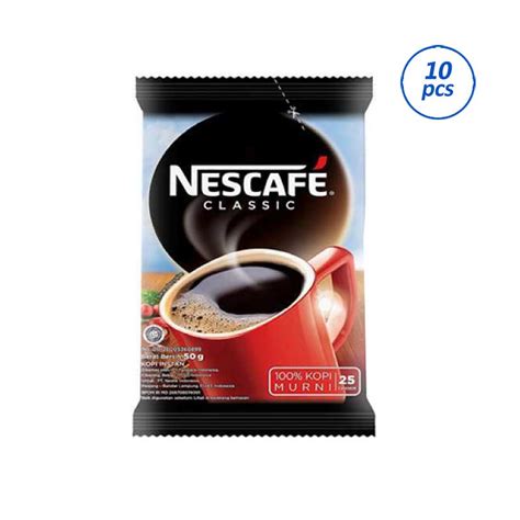 Jual Nescafe Classic Kopi Instan Hitam Bag 50 Gr Di Seller Blibli