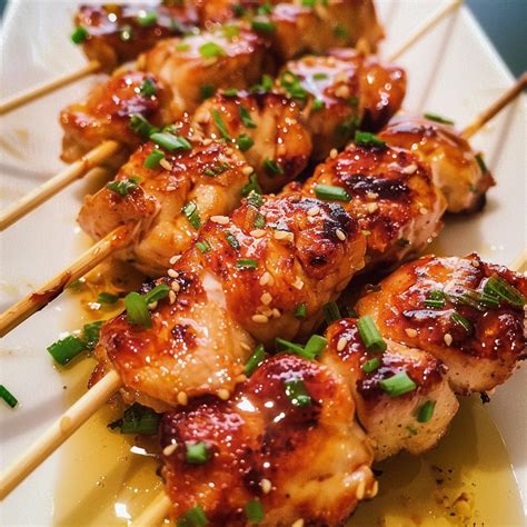 Brochettes de Poulet Marinées au Miel et à lAil Un Délice Sucré Salé
