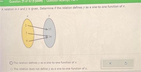solved a relation in x and y is given determine if the