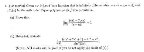 solved 5 10 marks given ϵ 0 let f be a function that is