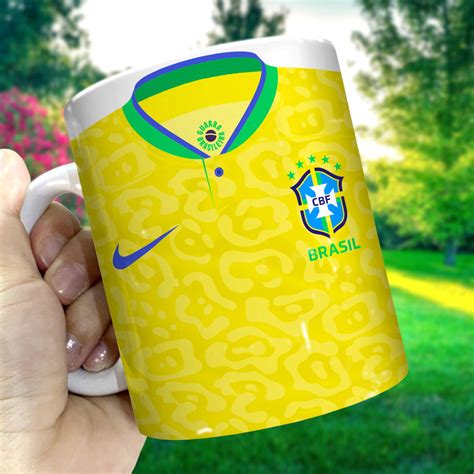 Arte para Caneca da Camisa da Seleção Brasileira 2022 Elo7