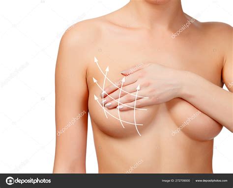 벌거 벗은 여성 몸통 유방 교정 성형 수술 격리 스톡 사진 Nobilior 272709000