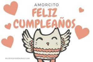 Feliz cumpleaños amorcito 100 Frases y Mensajes con Imágenes