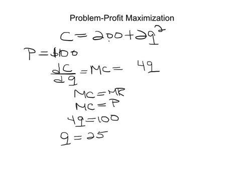 solved problem profit maximization youtube