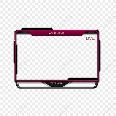 Twitch Live Stream Overlay Camera Entrance Border Media Game Live PNG