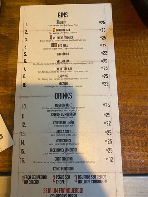 Menu Em Porks Ponta Grossa Pub Bar Ponta Grossa