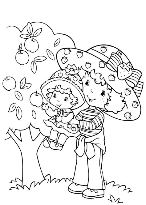 Melina And Strawberry Shortcake Coloring Page