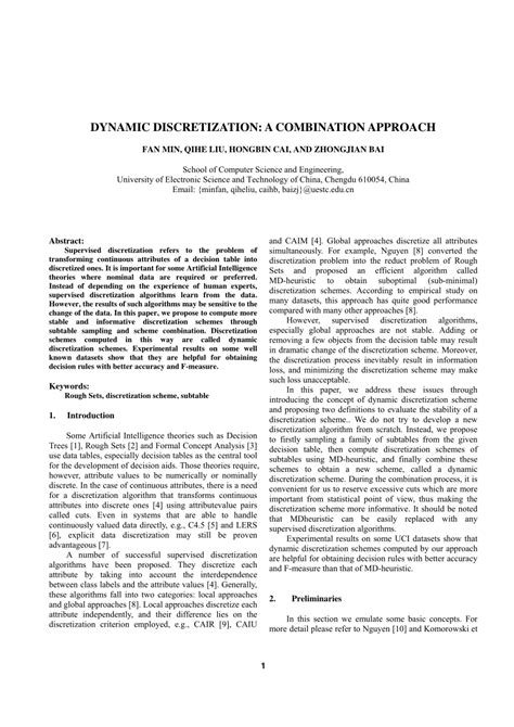 pdf dynamic discretization a combination approach
